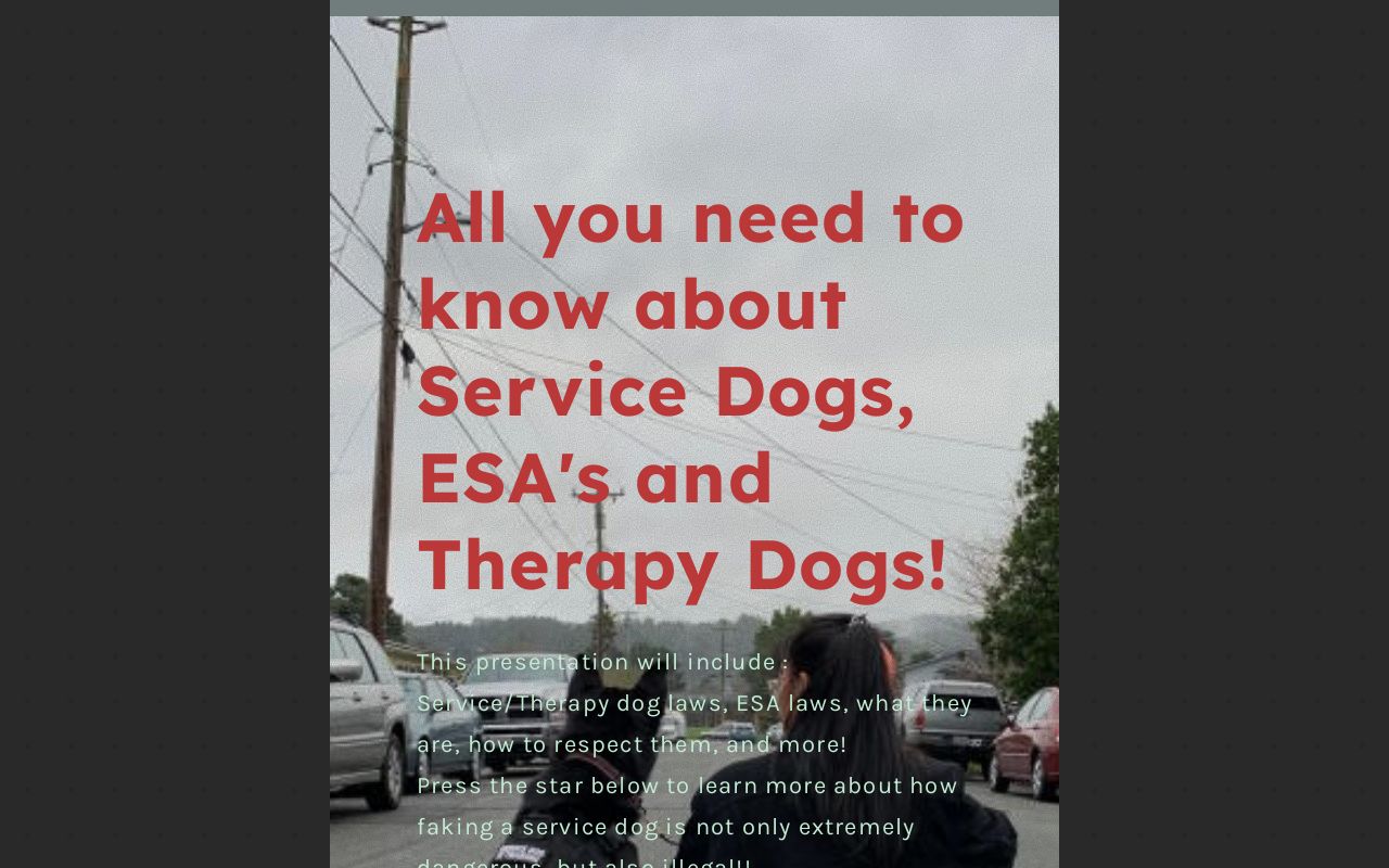 All about Service Dogs!
